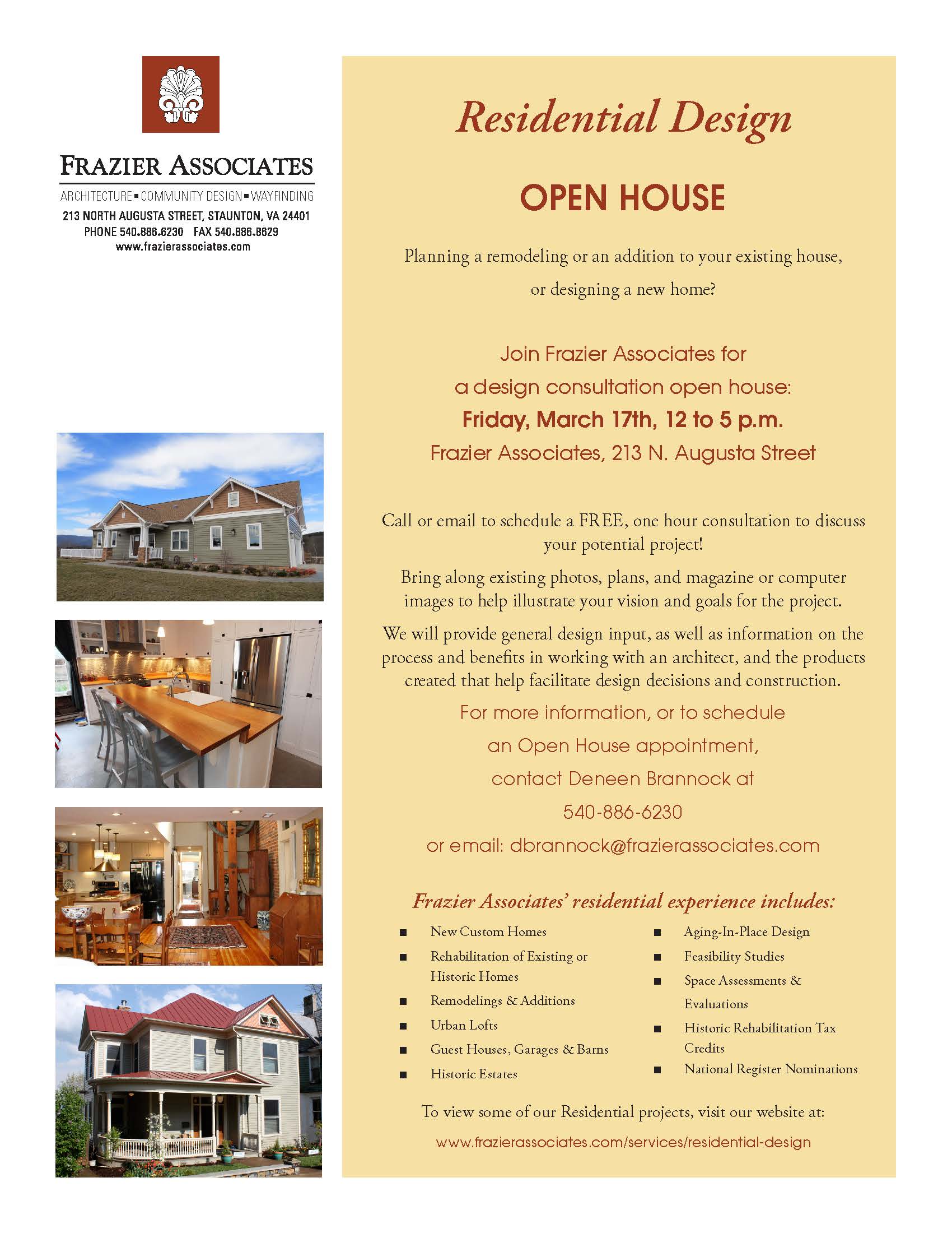 Residential Design Open House – Frazier Associates
